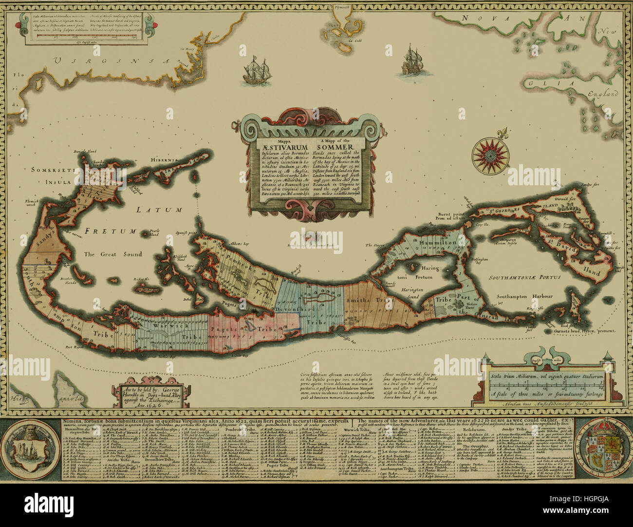 Map of bermuda 1626 hi-res stock photography and images - Alamy