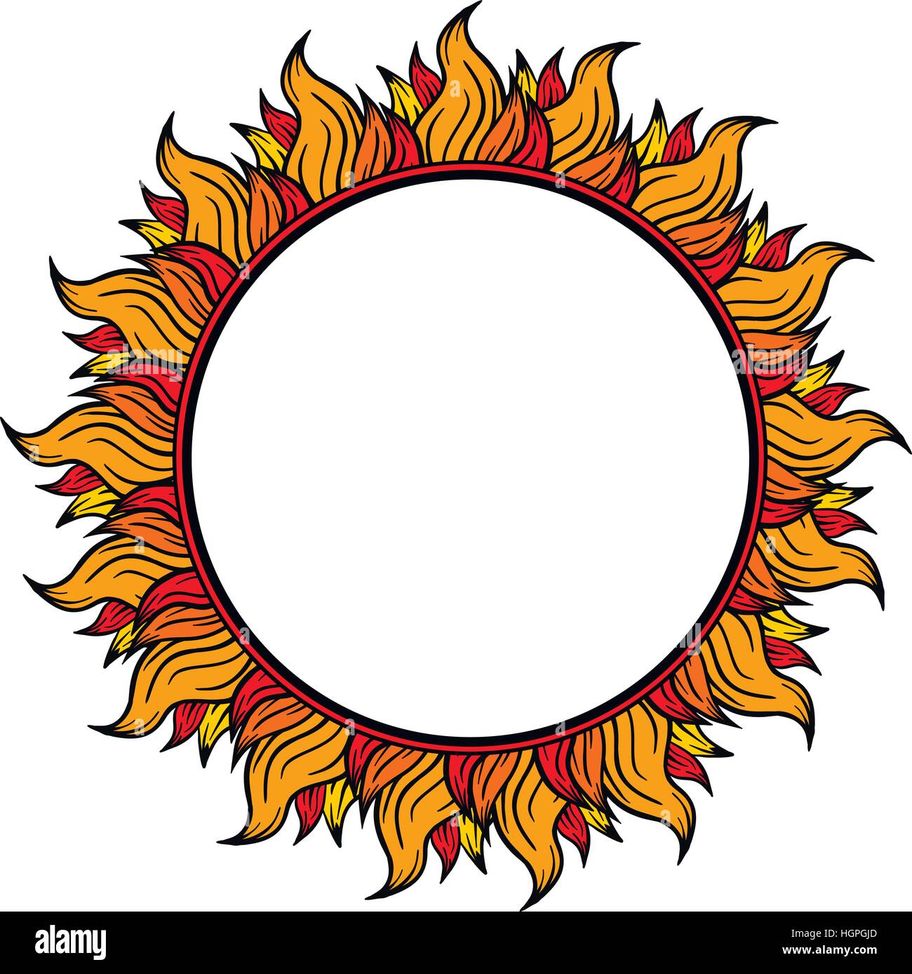 Fire Ring White Background