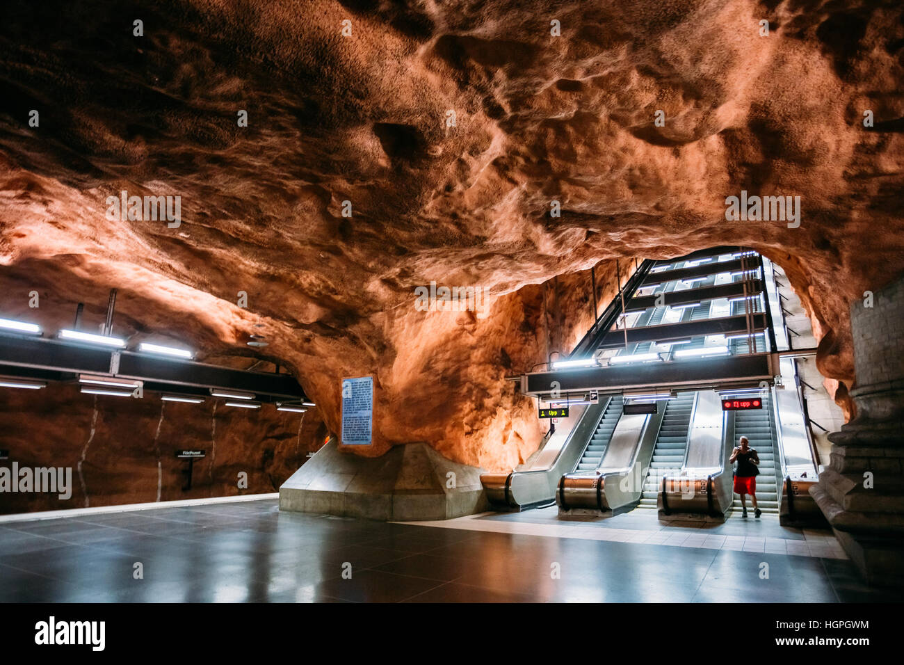 Stockholm, Sweden - July 30, 2014: Radhuset, The Modern Metro ...