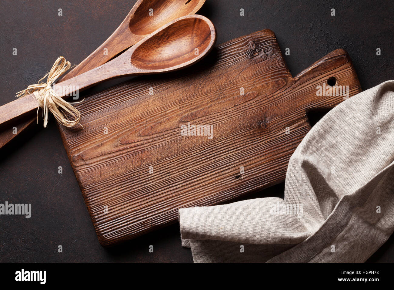 Old vintage kitchen utensils. Top view Stock Photo - Alamy