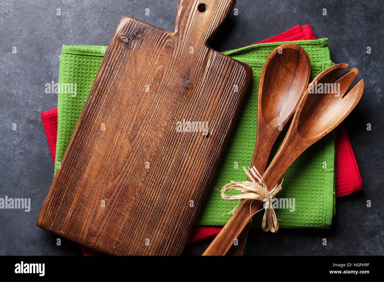 Kitchen utensils top view hi-res stock photography and images - Alamy