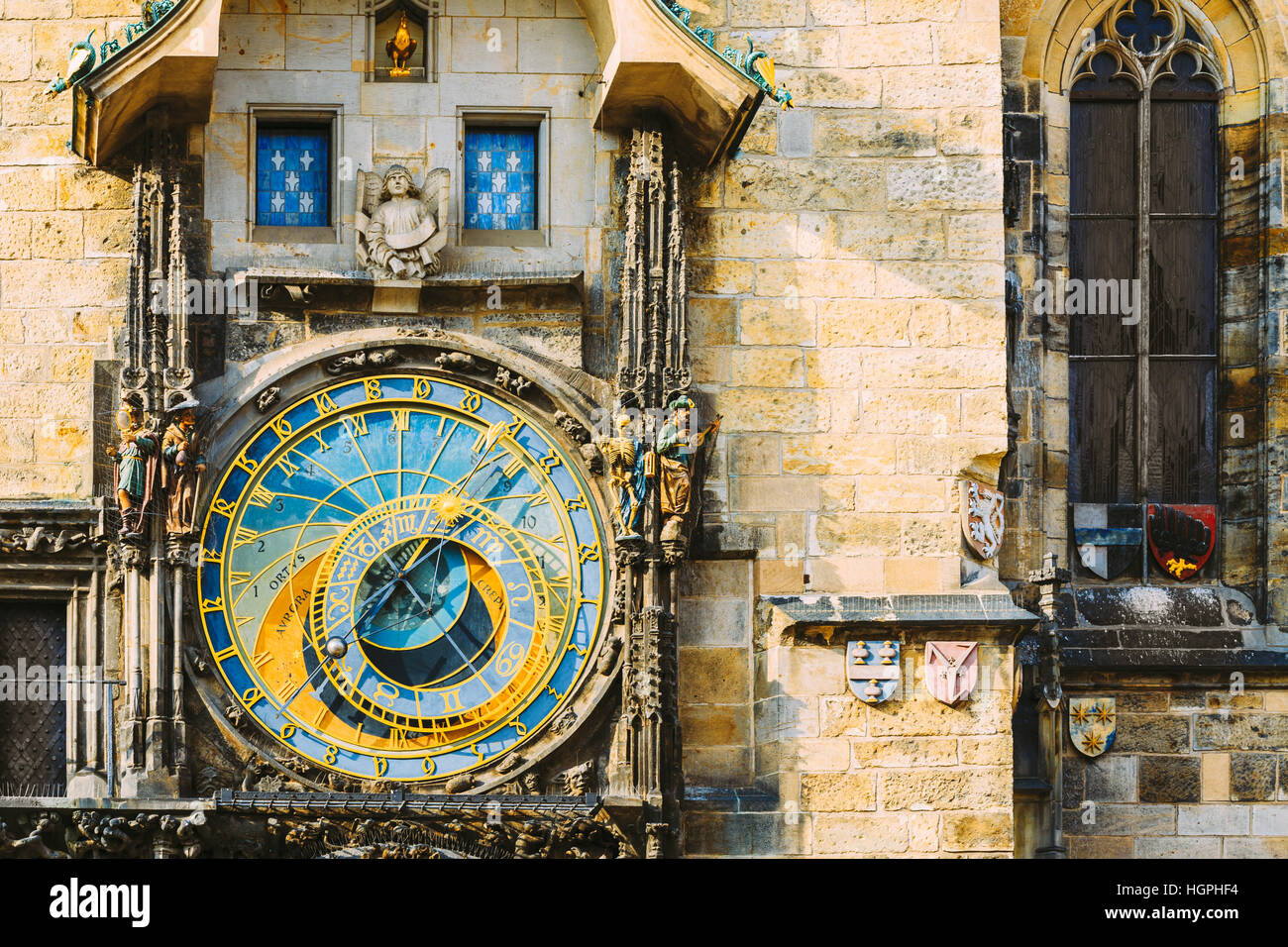 Prague Astronomical Clock or Orloj At Old Town City Hall, Czech ...