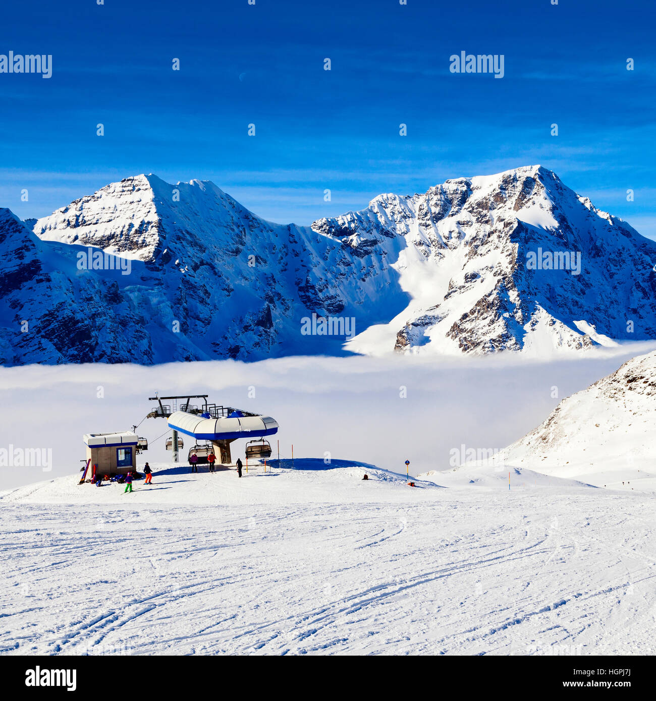 amazing mountain view on the alps Stock Photo - Alamy