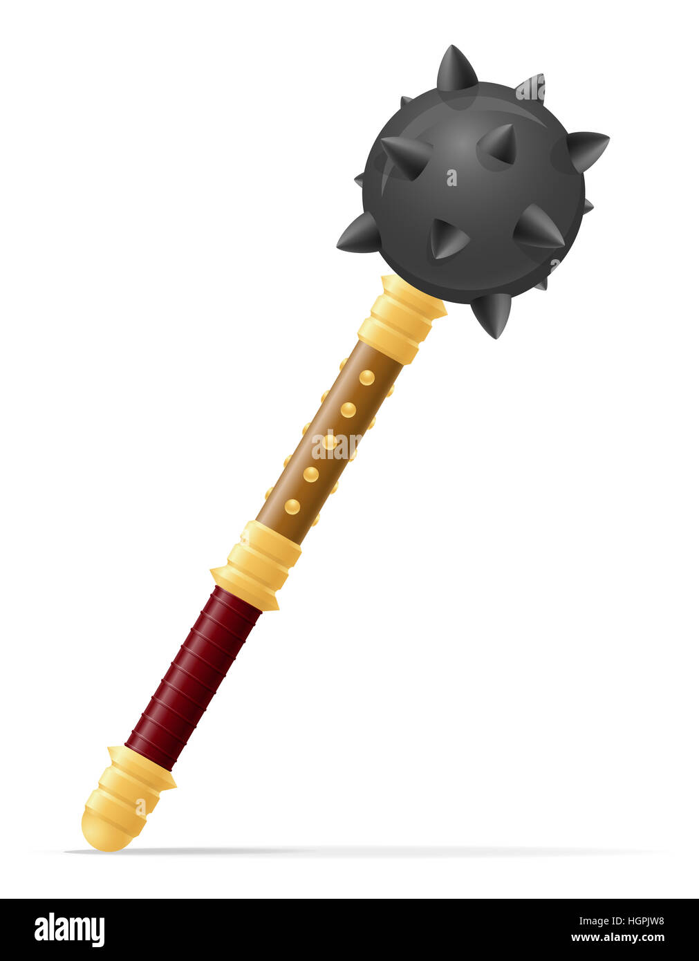 battle mace medieval stock illustration isolated on white background ...