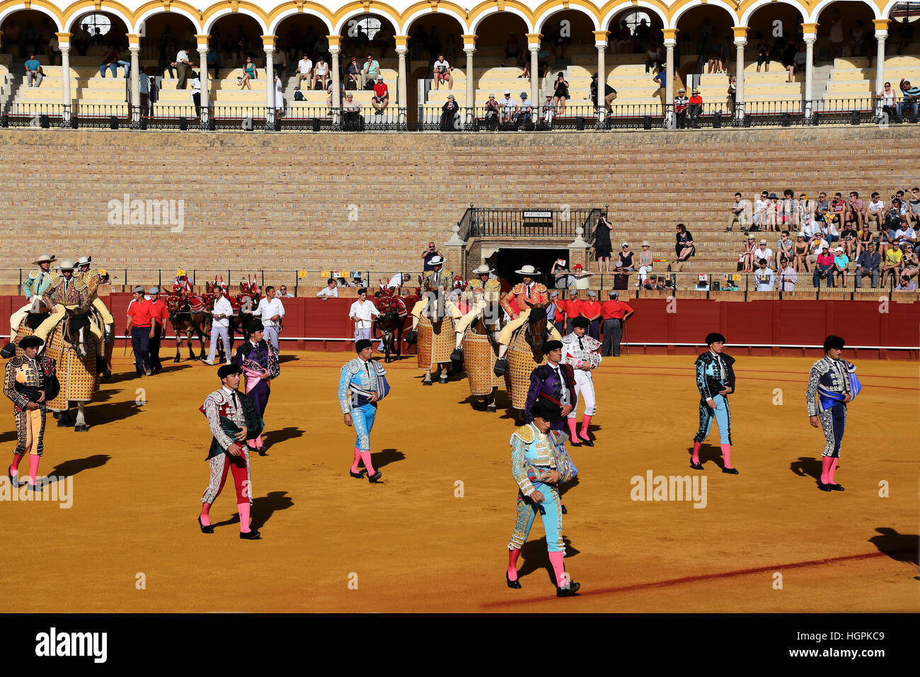 Bullfighting in Spanish Arena Stock Photo - Alamy