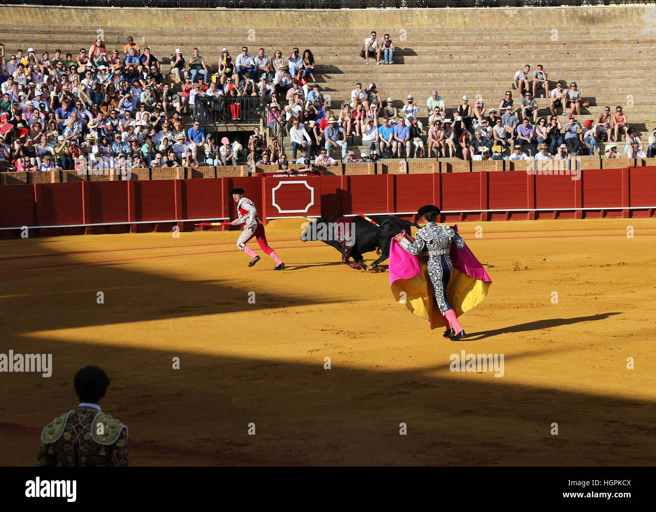 Bullfighting in Spanish Arena Stock Photo - Alamy