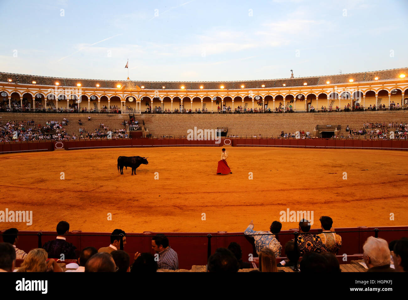 Bullfighting in Spanish Arena Stock Photo - Alamy