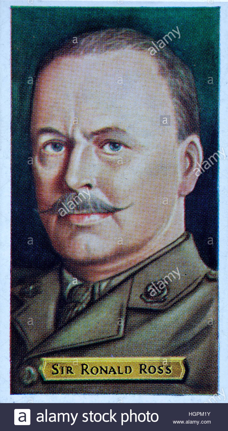 Sir Ronald Ross 1857 – 1932, British doctor who won the Nobel Prize for ...