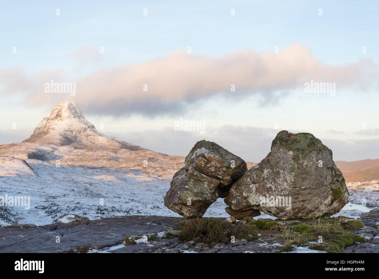 glacial erratic boulders of lewisian gneissl eft after retreating ...