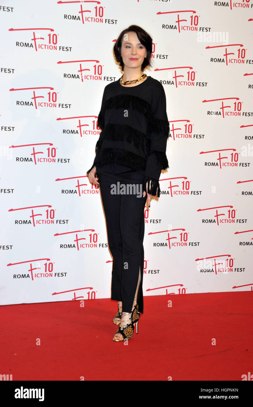 Maria Roveran attending the premiere of 'The Border,' during the Roma ...