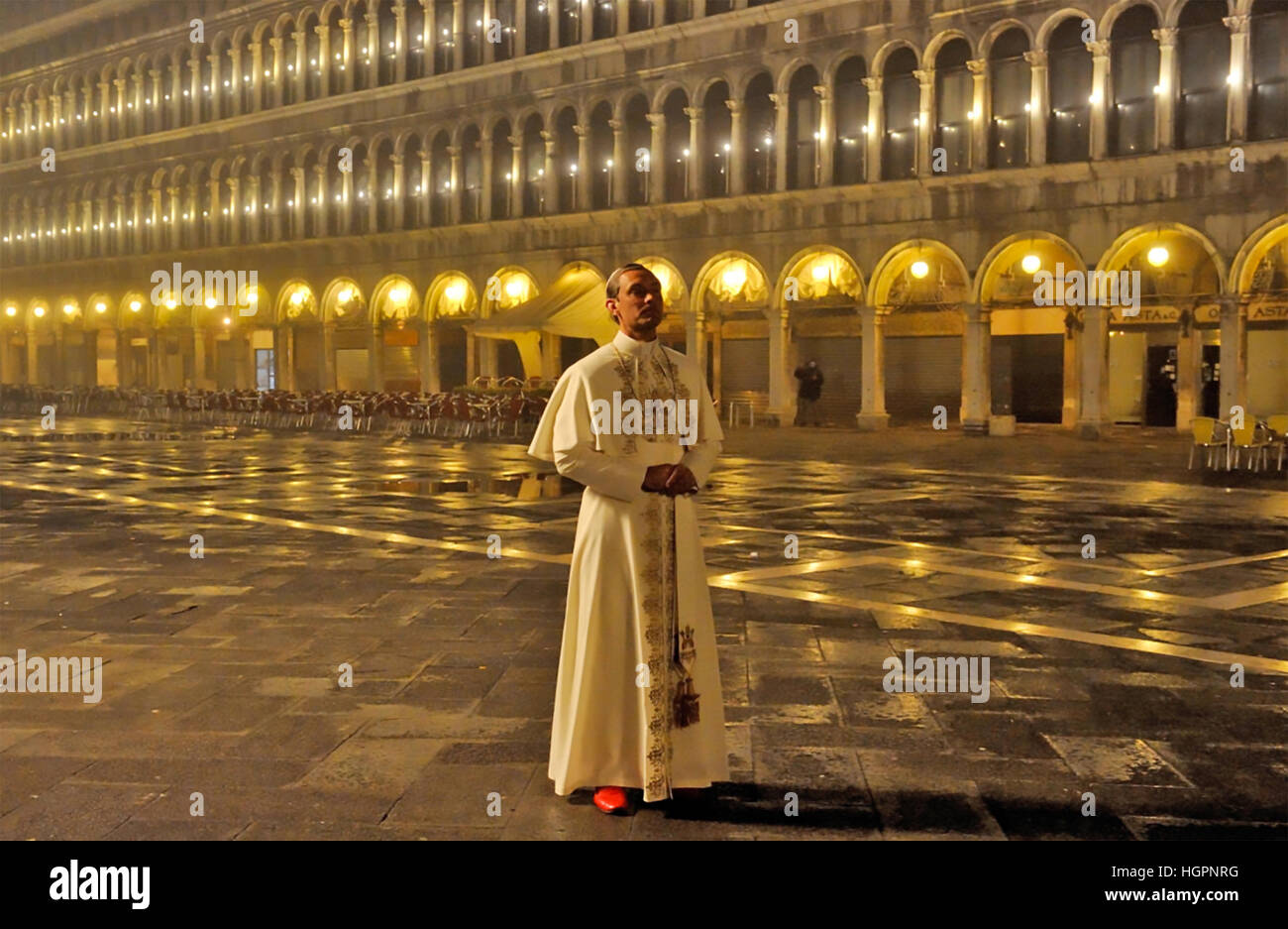 THE YOUNG POPE Freemantle Media TV series with Jude Law as Pope Pius XIII Stock Photo - Alamy