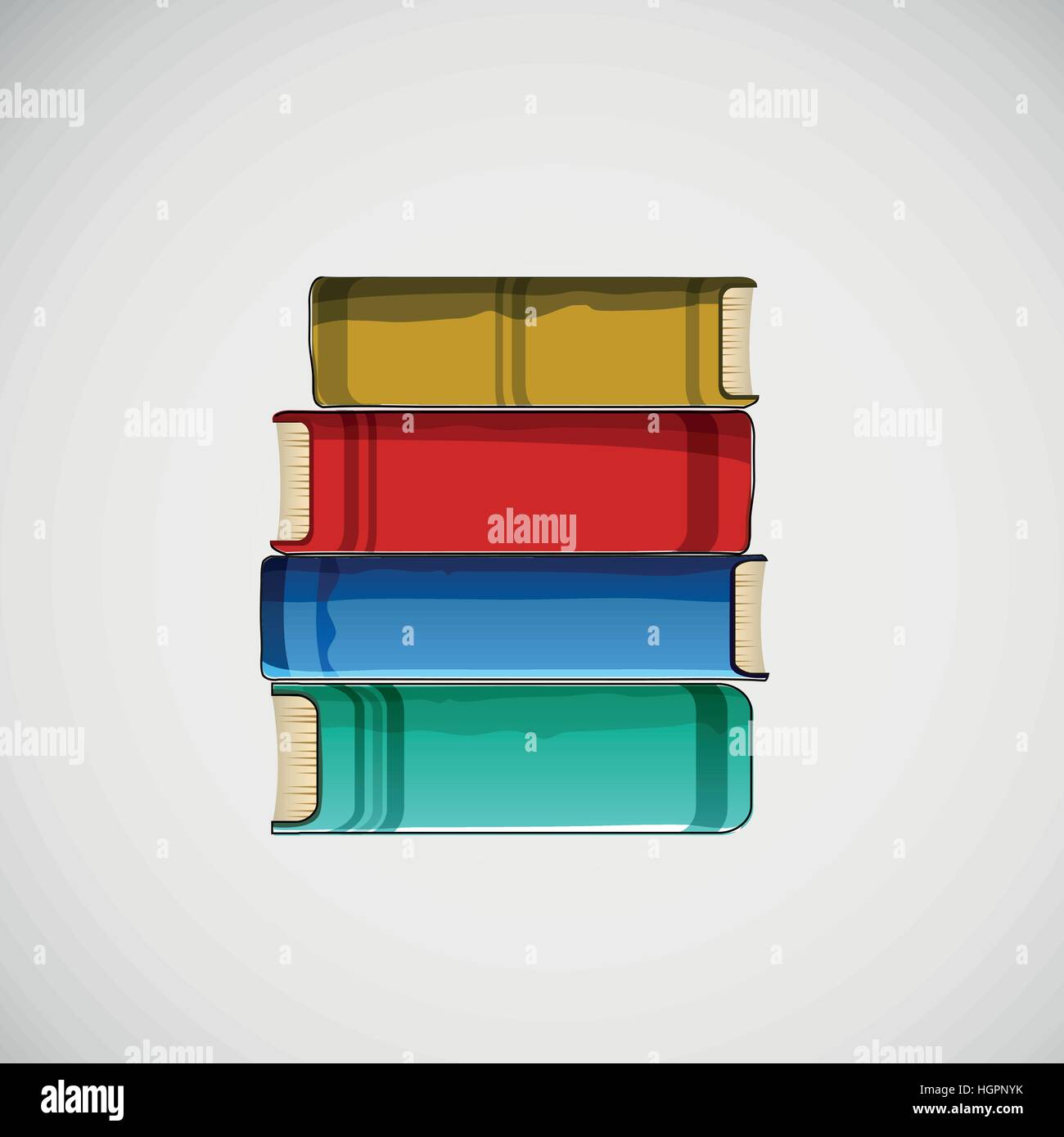 Set of different books stacked. Vector design Stock Vector Image & Art ...