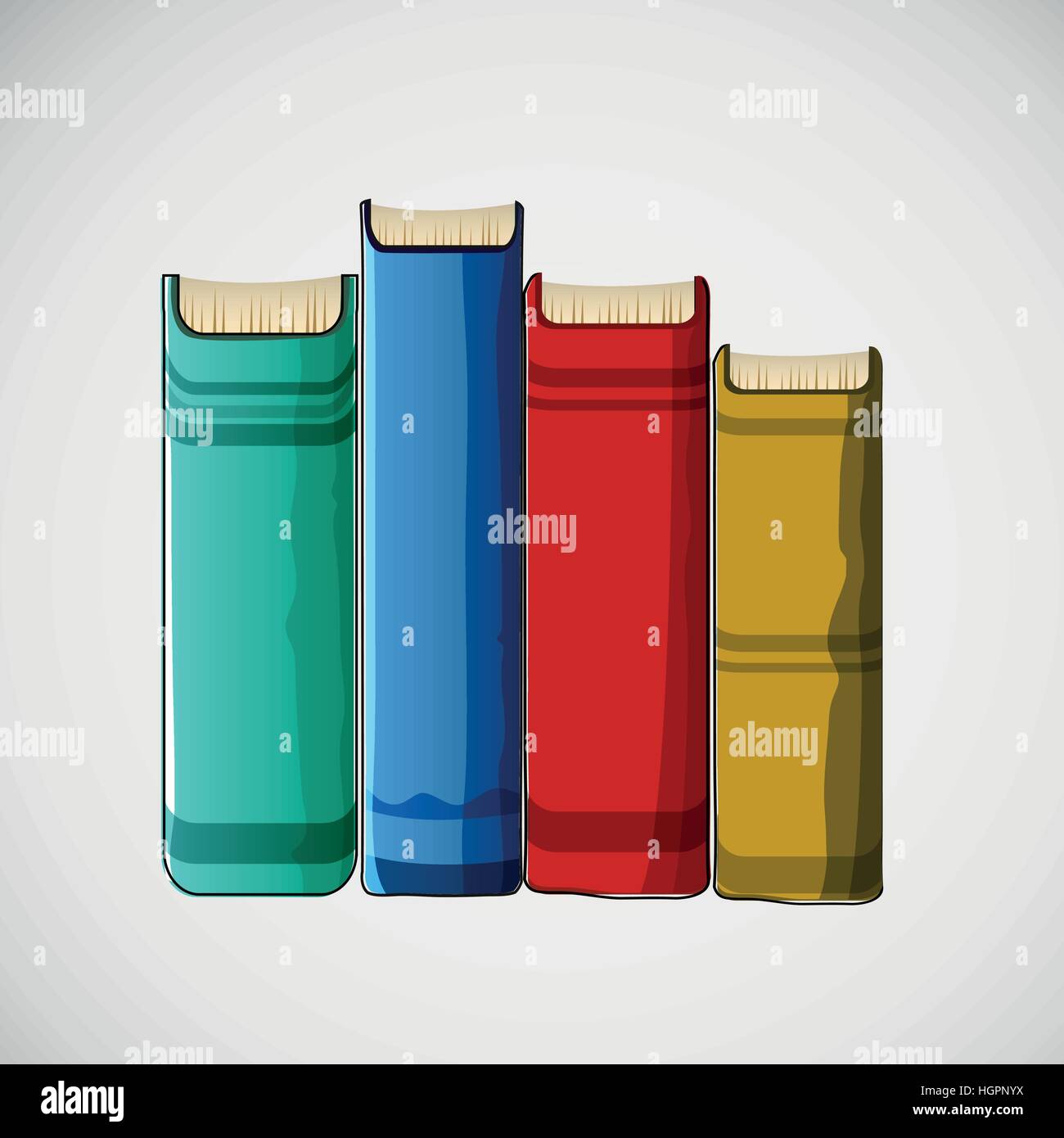 Set of different books stacked. Vector design Stock Vector Image & Art ...