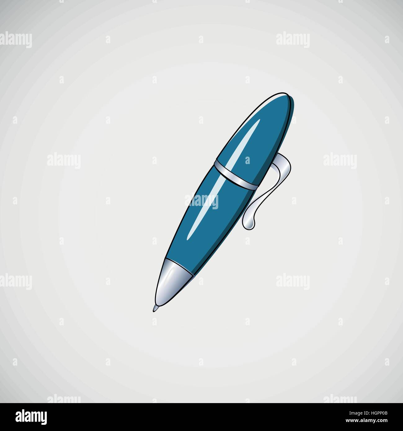 Isolated vector ballpoint pen on light background Stock Vector Image ...