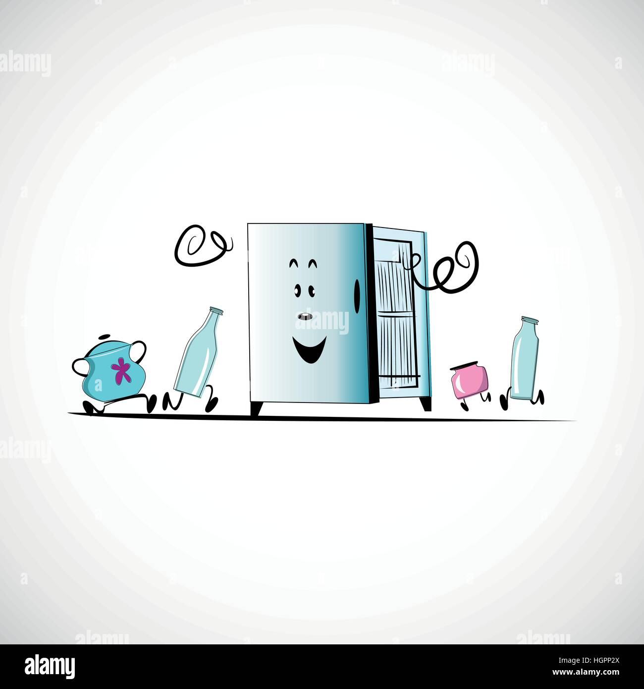 Refrigerator light Stock Vector Images - Alamy