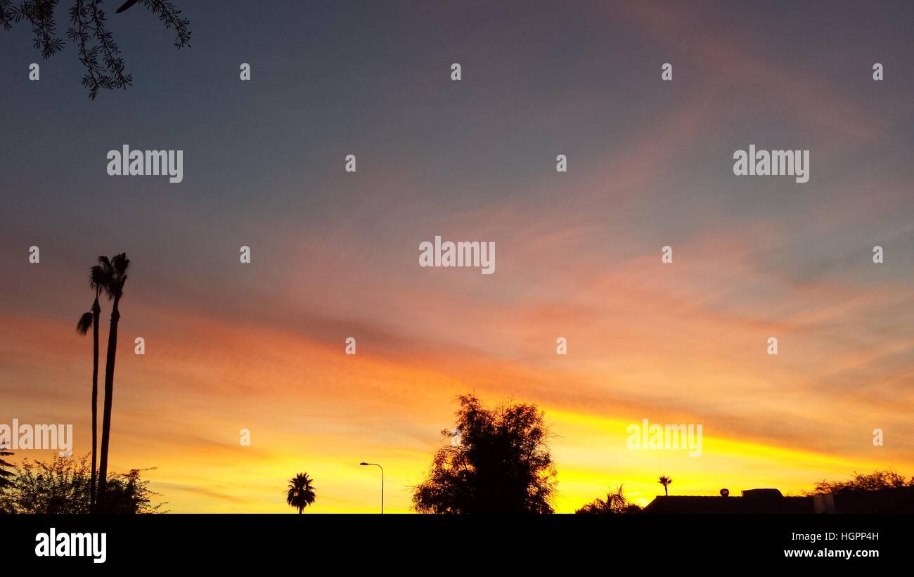 Sunset in Tempe Arizona Stock Photo - Alamy