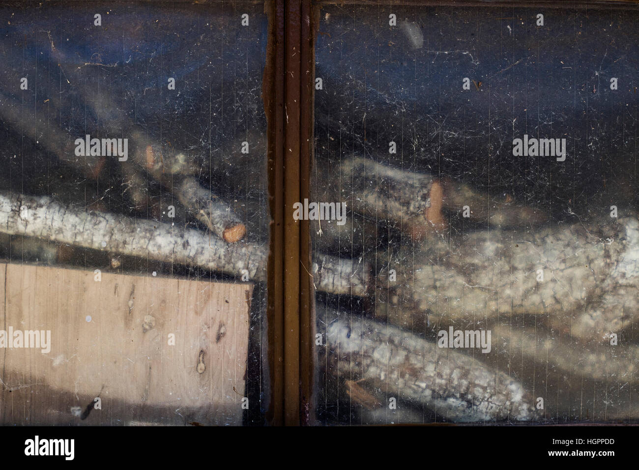 wood fire through a window Stock Photo - Alamy