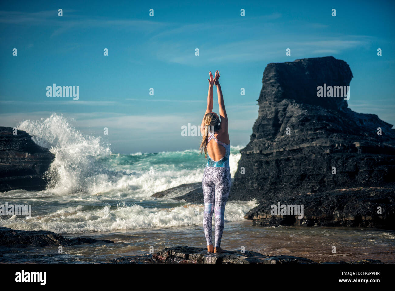 Water yoga poses hi-res stock photography and images - Alamy