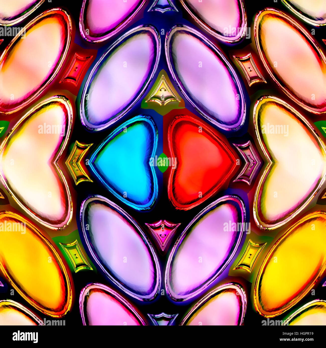 Seamless texture of abstract bright shiny colorful geometric shapes ...