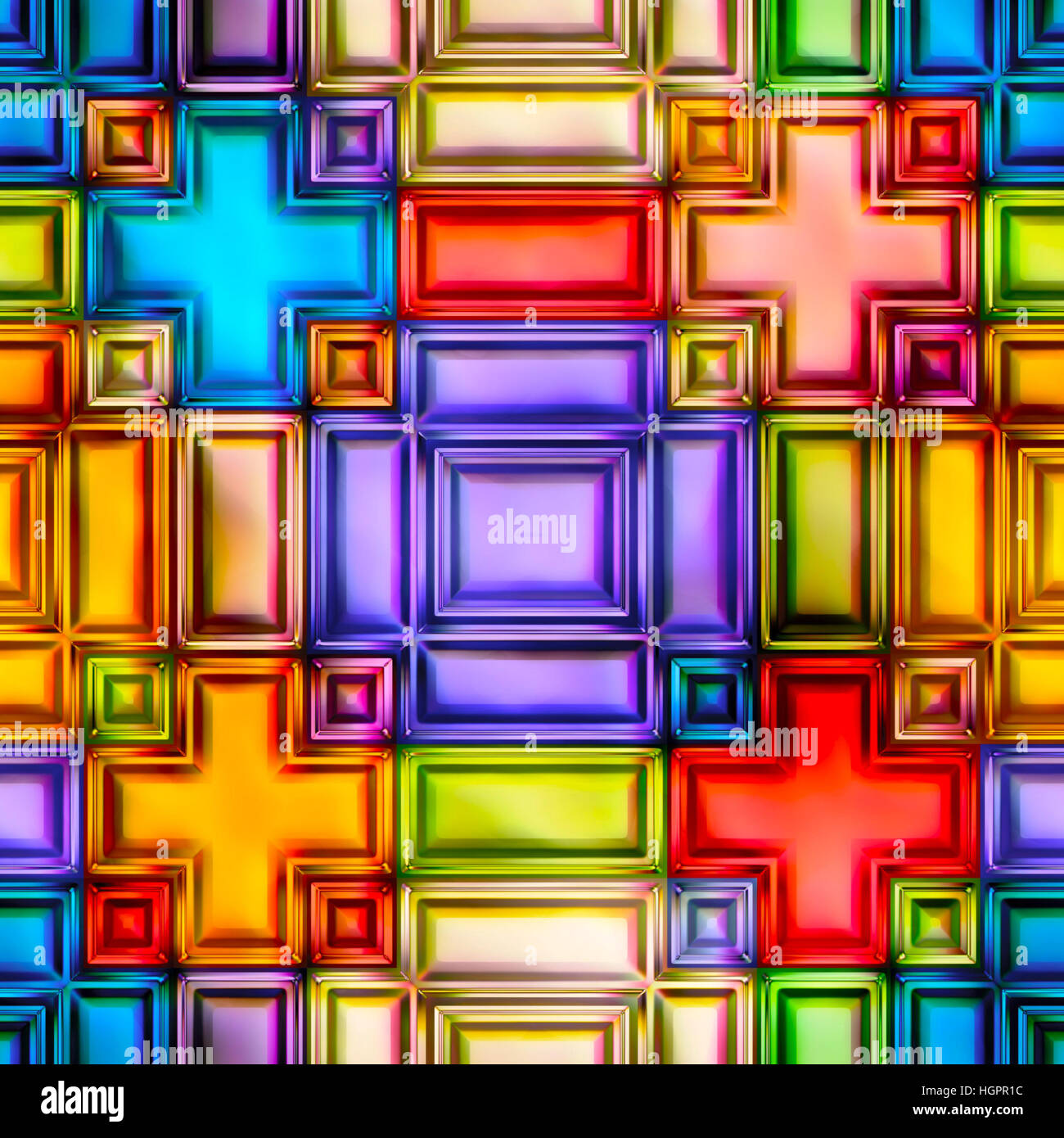 Seamless texture of abstract bright shiny colorful geometric shapes ...