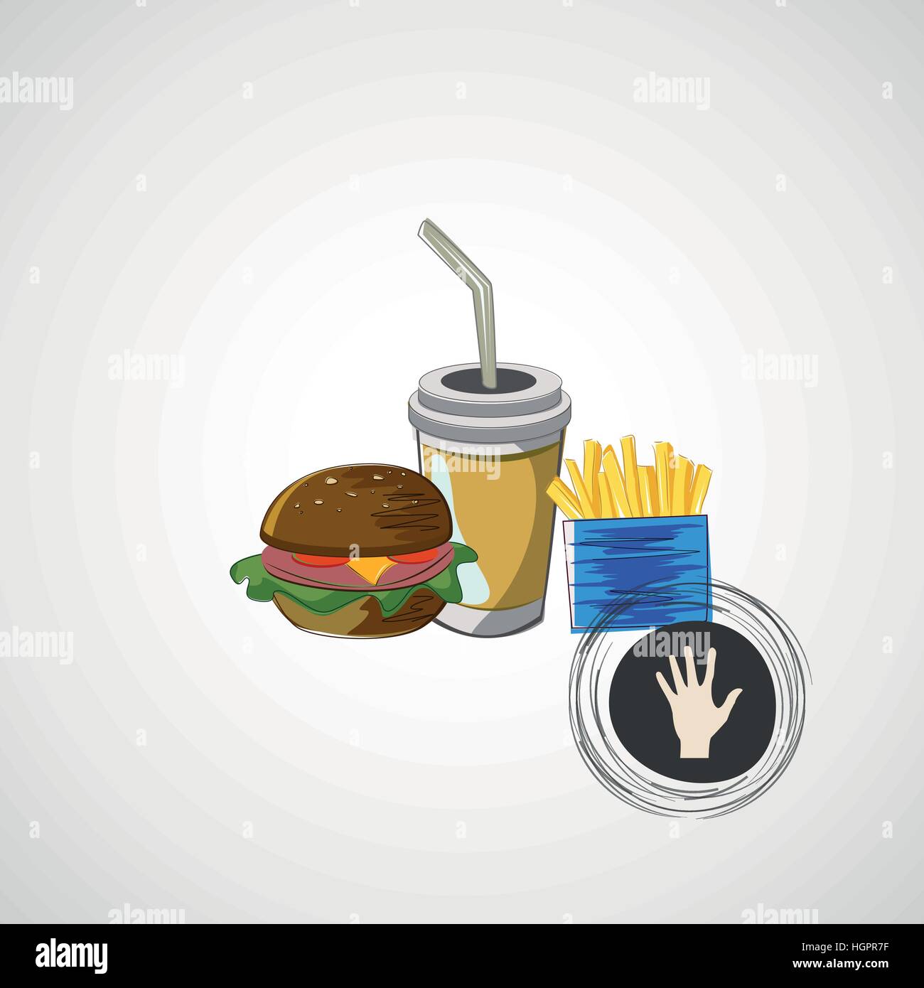 Lunch box with a sandwich Stock Vector Images - Alamy