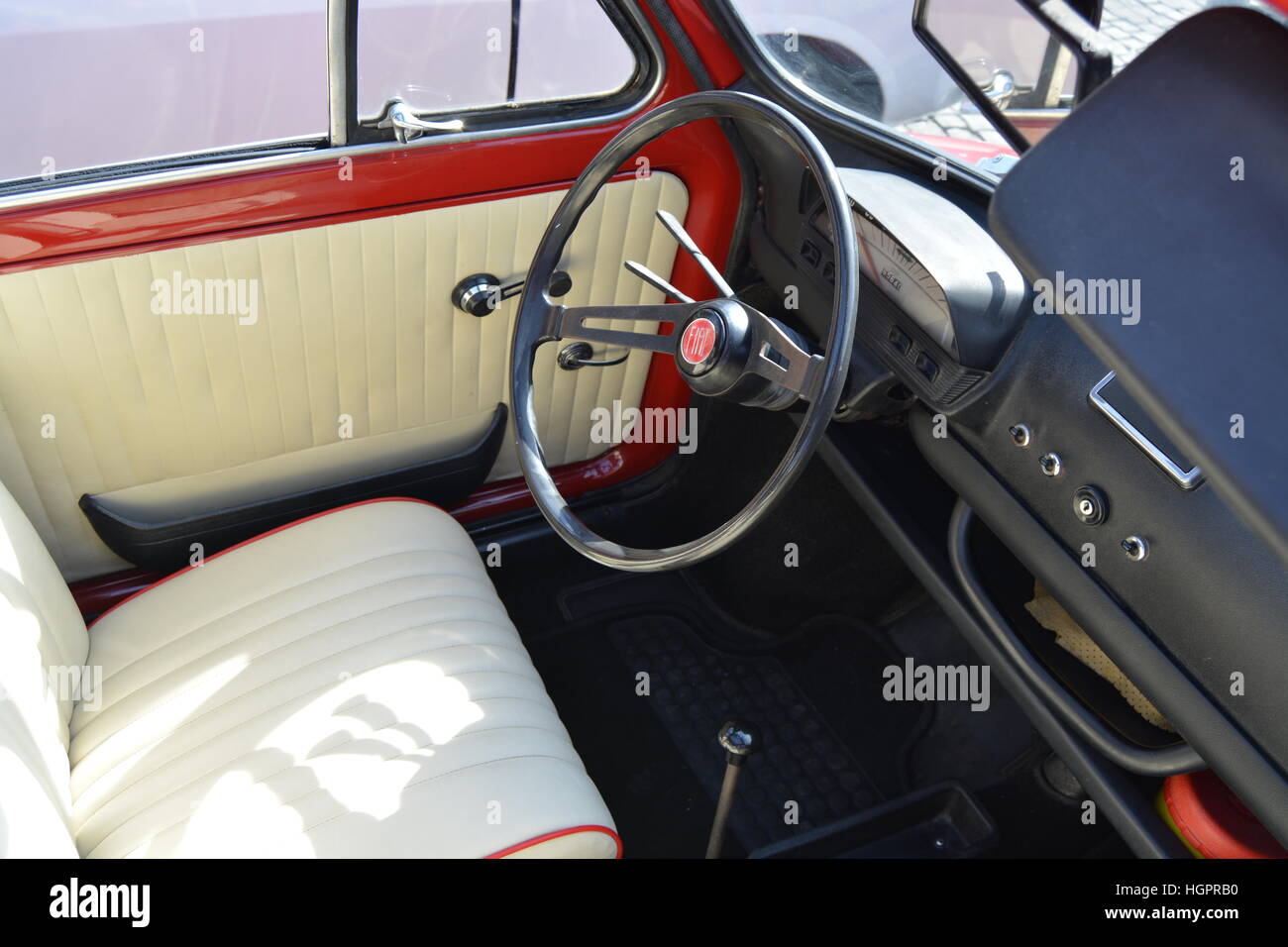 Vintage car interior Stock Photo - Alamy