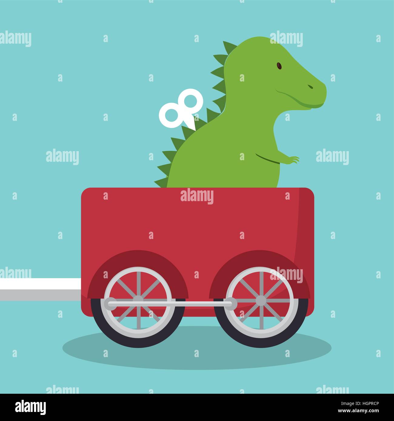 rex dinosaur in train wagon vector illustration design Stock Vector ...
