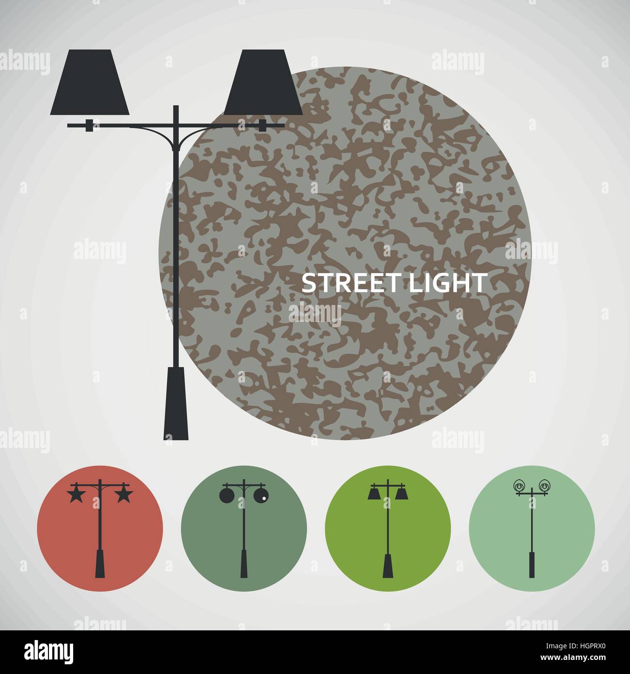 Set vintage street lights on colored backgrounds Stock Vector Image ...