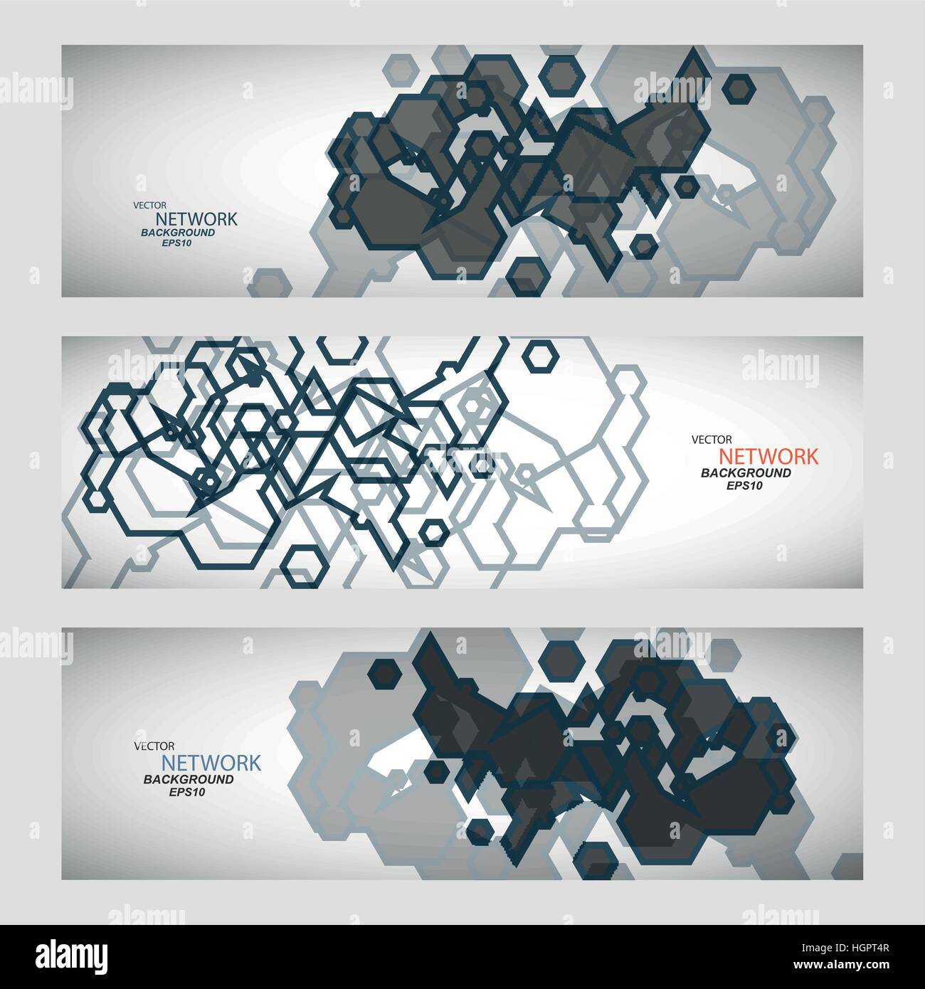 Three vector banner with abstract colored shapes Stock Vector Image ...