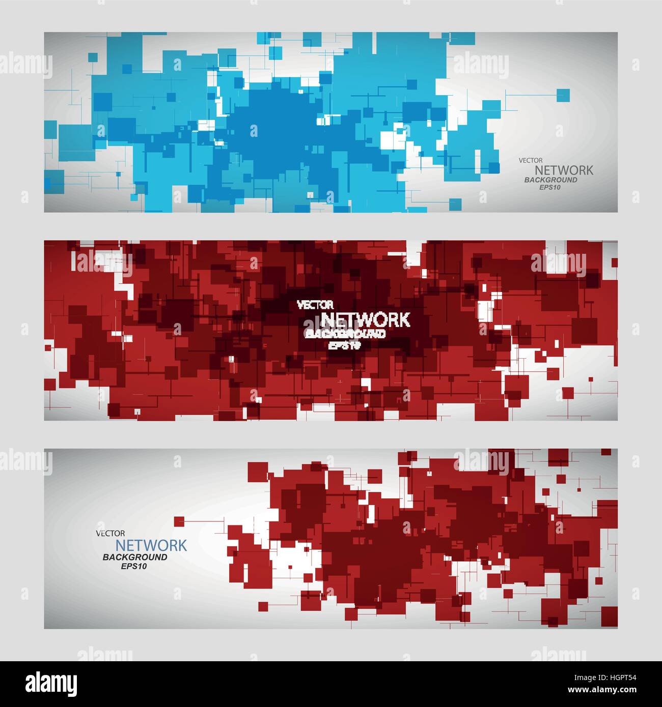 Three vector banner with abstract colored shapes Stock Vector Image ...