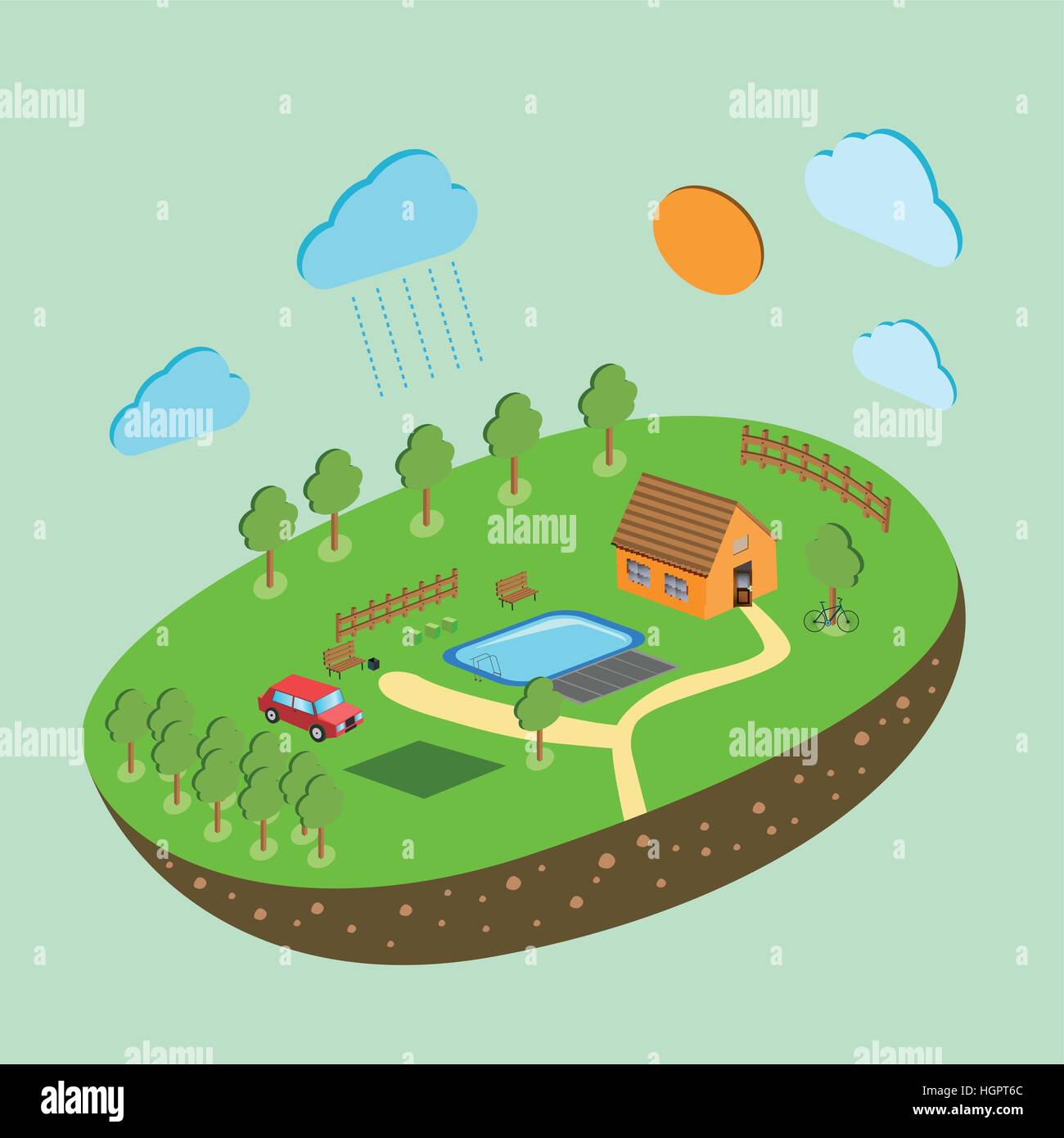 Sun path day sky Stock Vector Images - Alamy