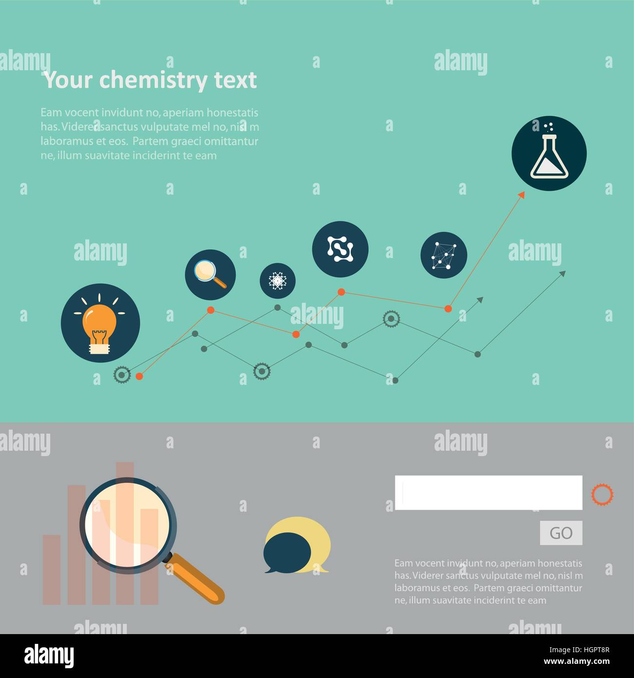 Set of flat design concepts for web and printing Stock Vector Image ...