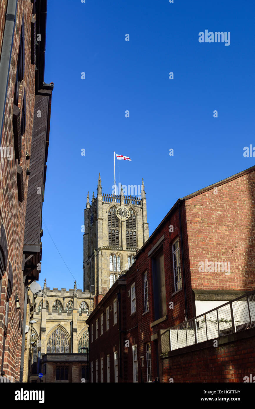 Kingston-Upon-Hull ,East Riding of Yorkshire,UK.Vicar Lane and Holy ...