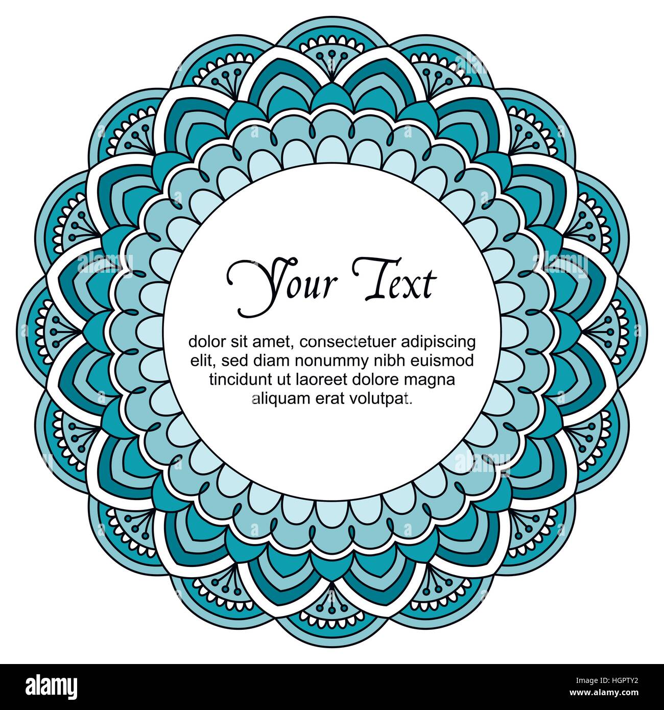 Mandala with text Stock Vector Image & Art - Alamy