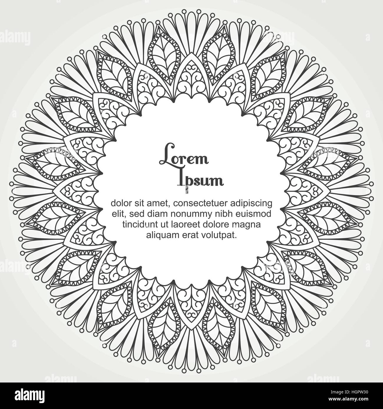 Mandala with text Stock Vector Image & Art - Alamy