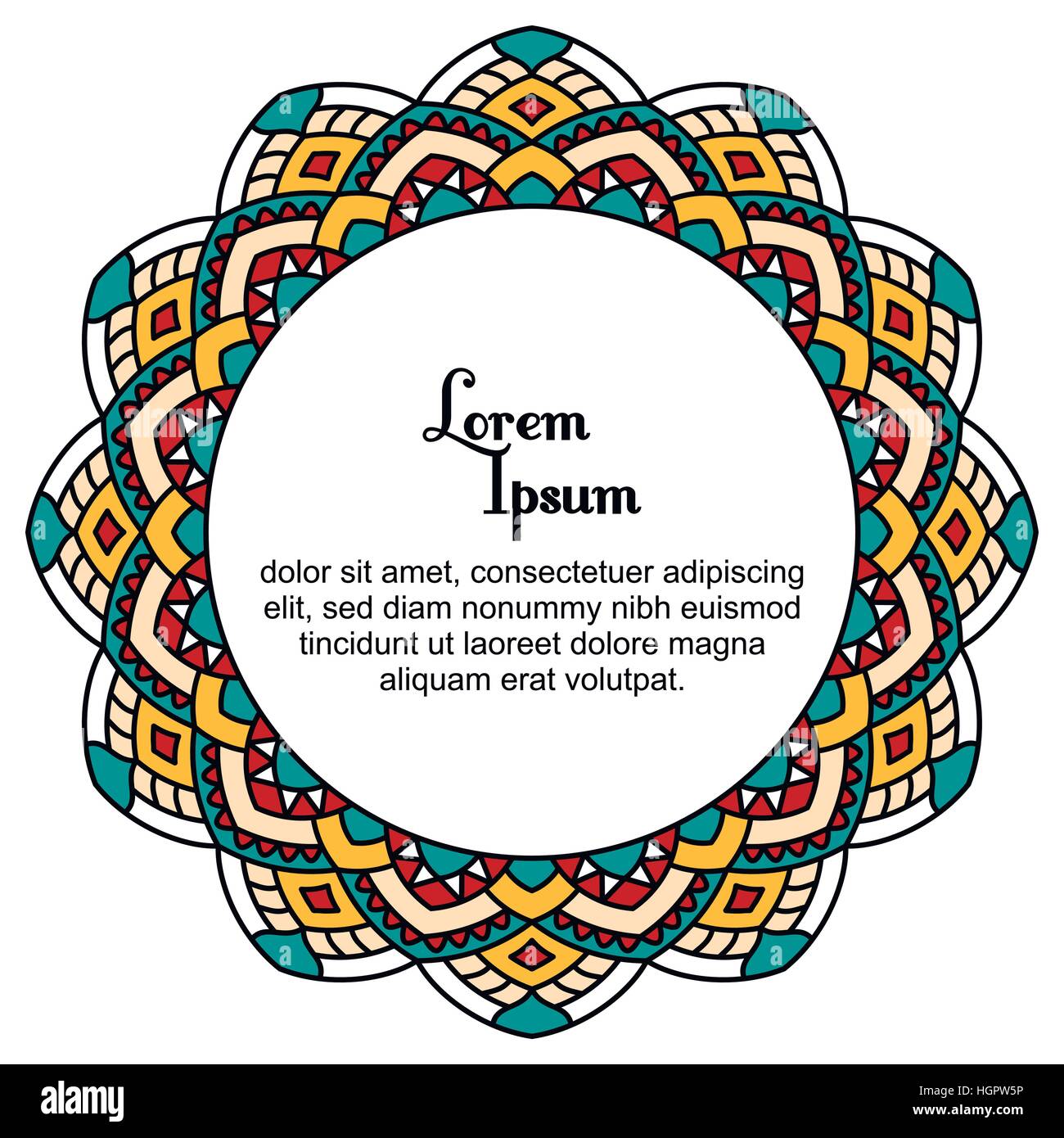 Mandala with text Stock Vector Image & Art - Alamy