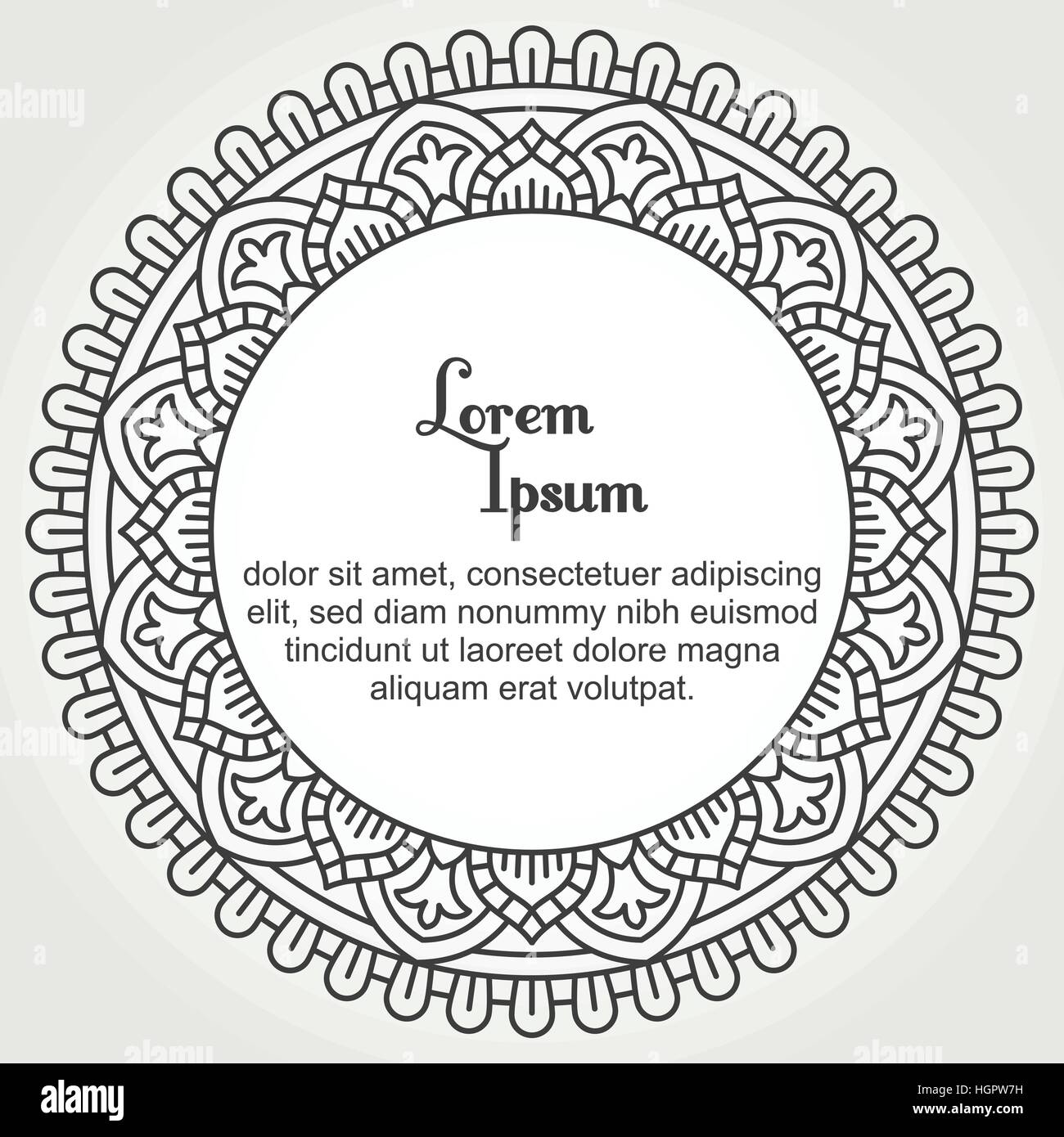 Mandala with text Stock Vector Image & Art - Alamy