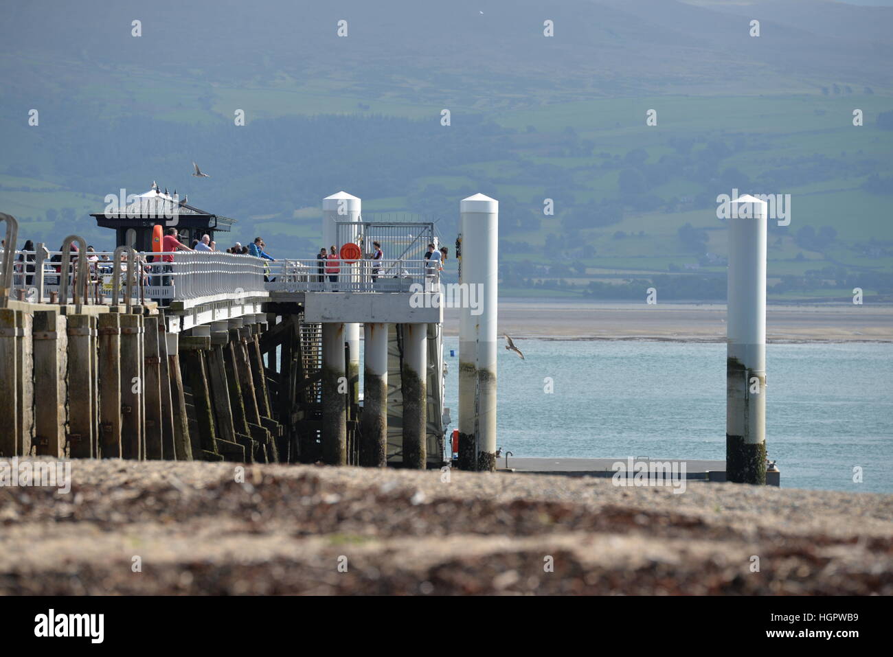 work pier in wales Beaumaris Stock Photo - Alamy