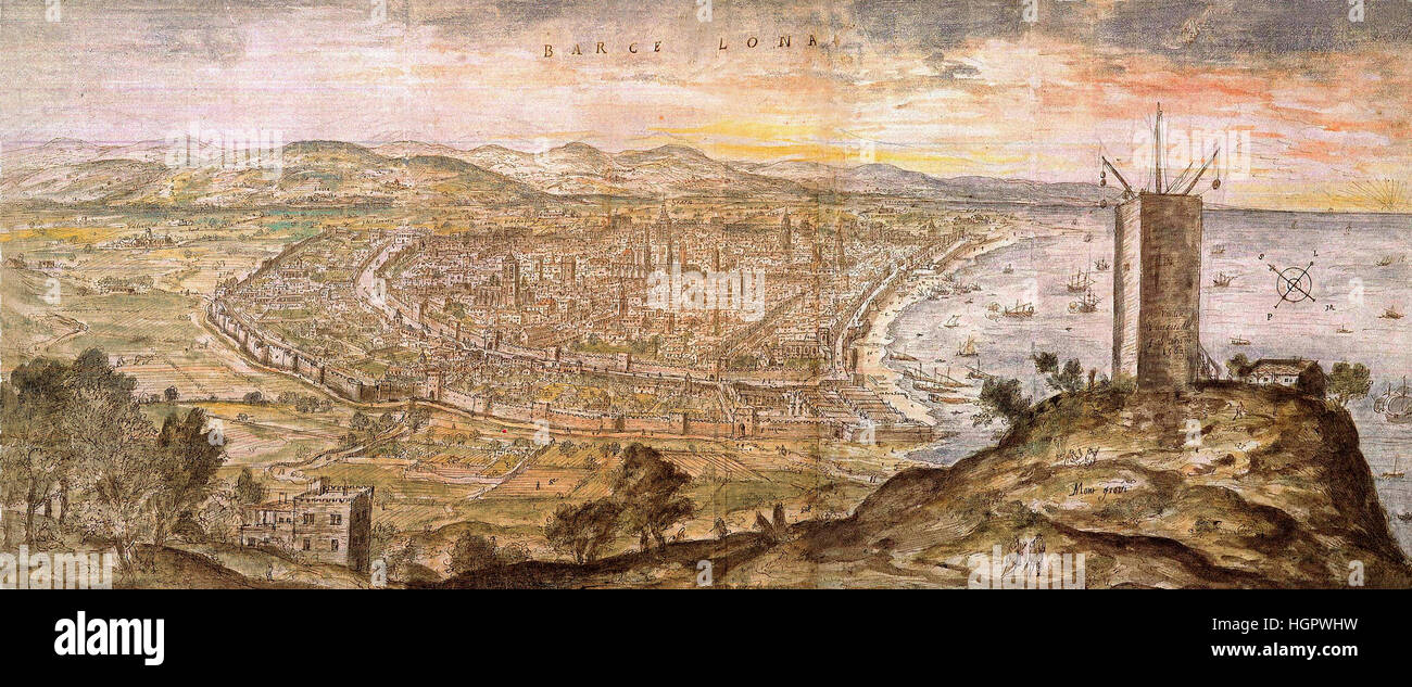 Barcelona map hi-res stock photography and images - Alamy