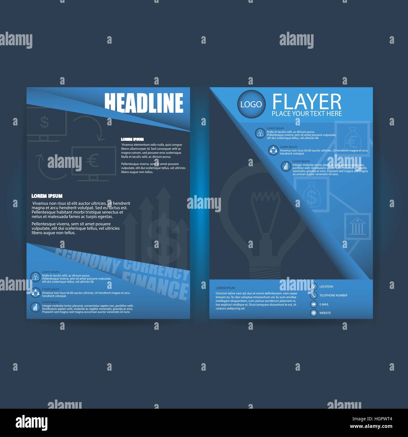 Abstract Triangle Flyer Design Template Stock Vector Image & Art - Alamy