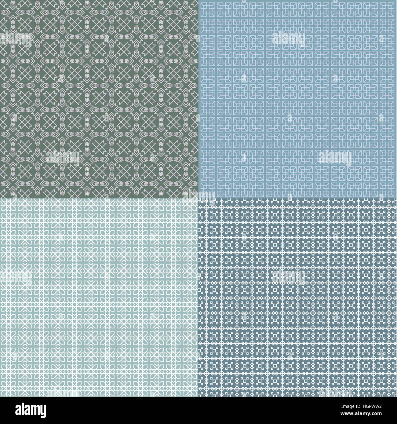 Four separate consecutive geometric patterns Stock Photo - Alamy