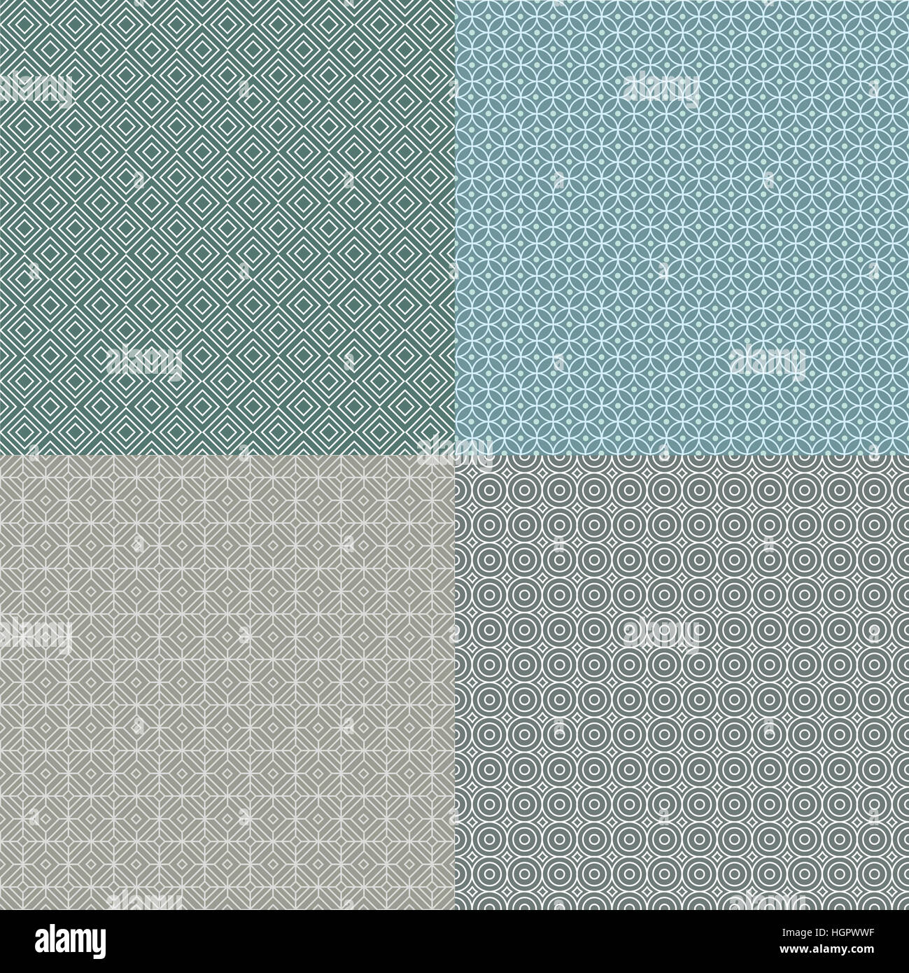 Four separate consecutive geometric patterns Stock Photo - Alamy