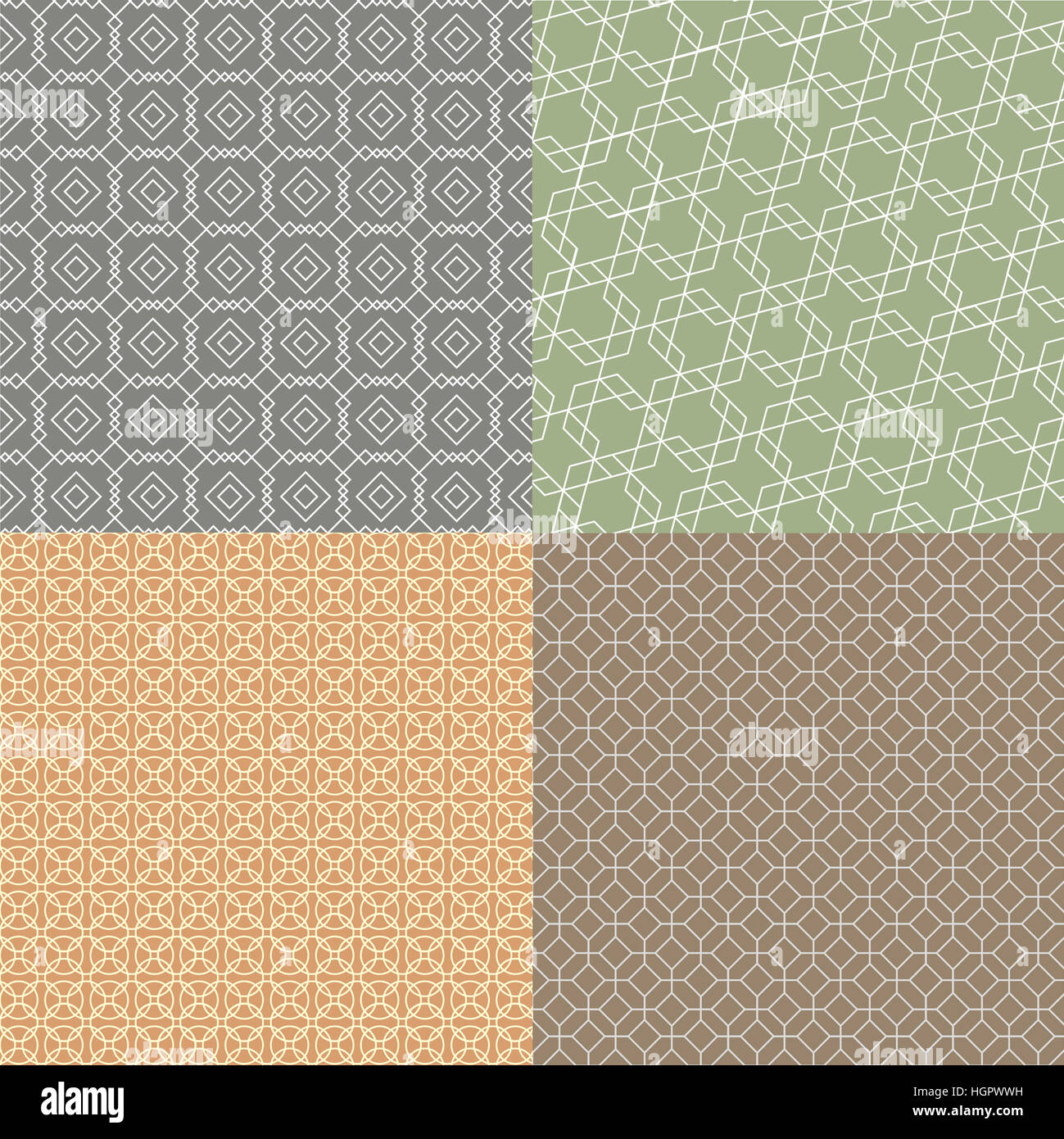 Four separate consecutive geometric patterns Stock Photo - Alamy