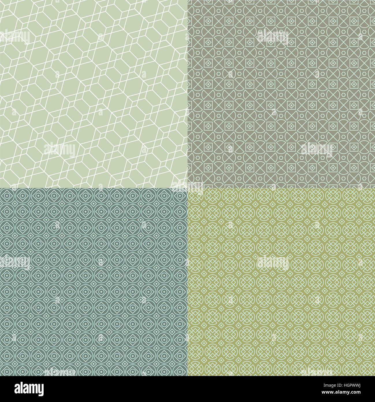 Four separate consecutive geometric patterns Stock Photo - Alamy