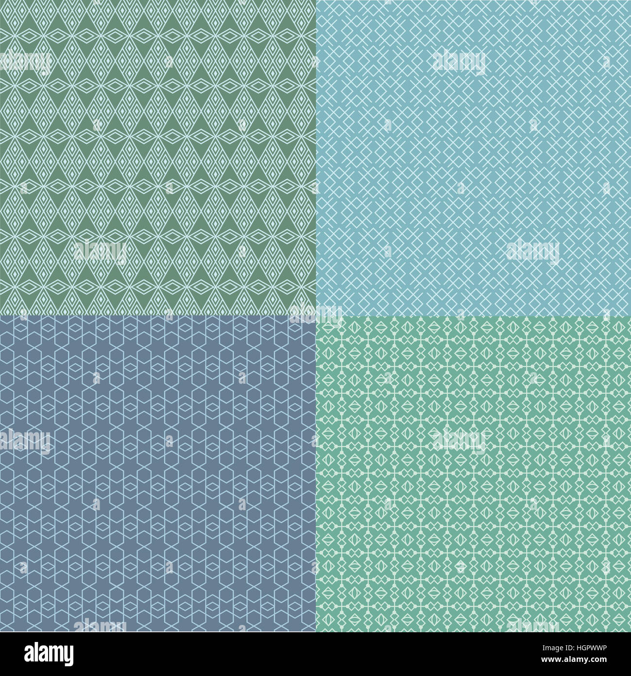 Four separate consecutive geometric patterns Stock Photo - Alamy