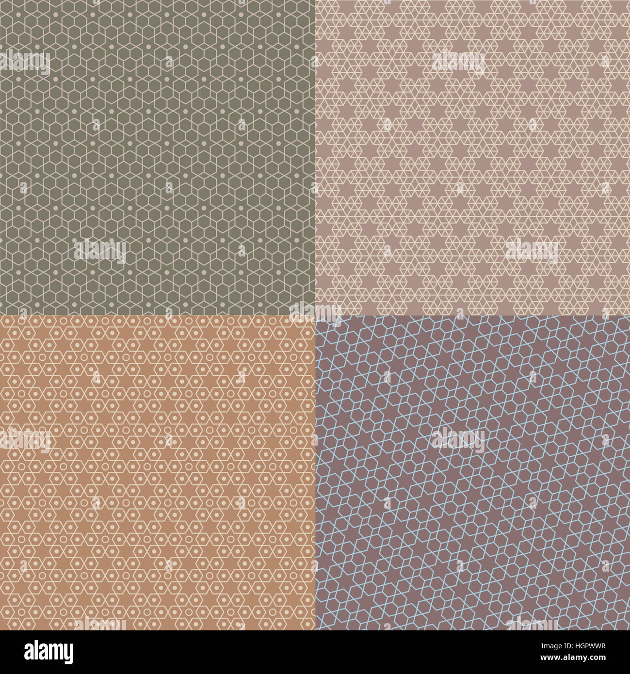 Four separate consecutive geometric patterns Stock Photo - Alamy