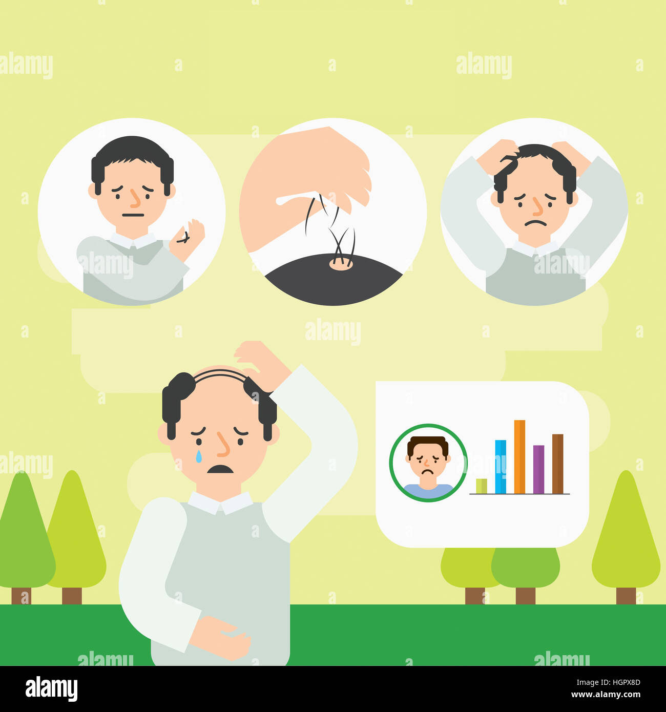 Man suffering from hair loss hi-res stock photography and images - Alamy