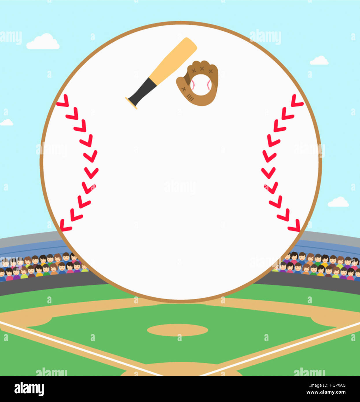 Illustration representing baseball Stock Photo - Alamy
