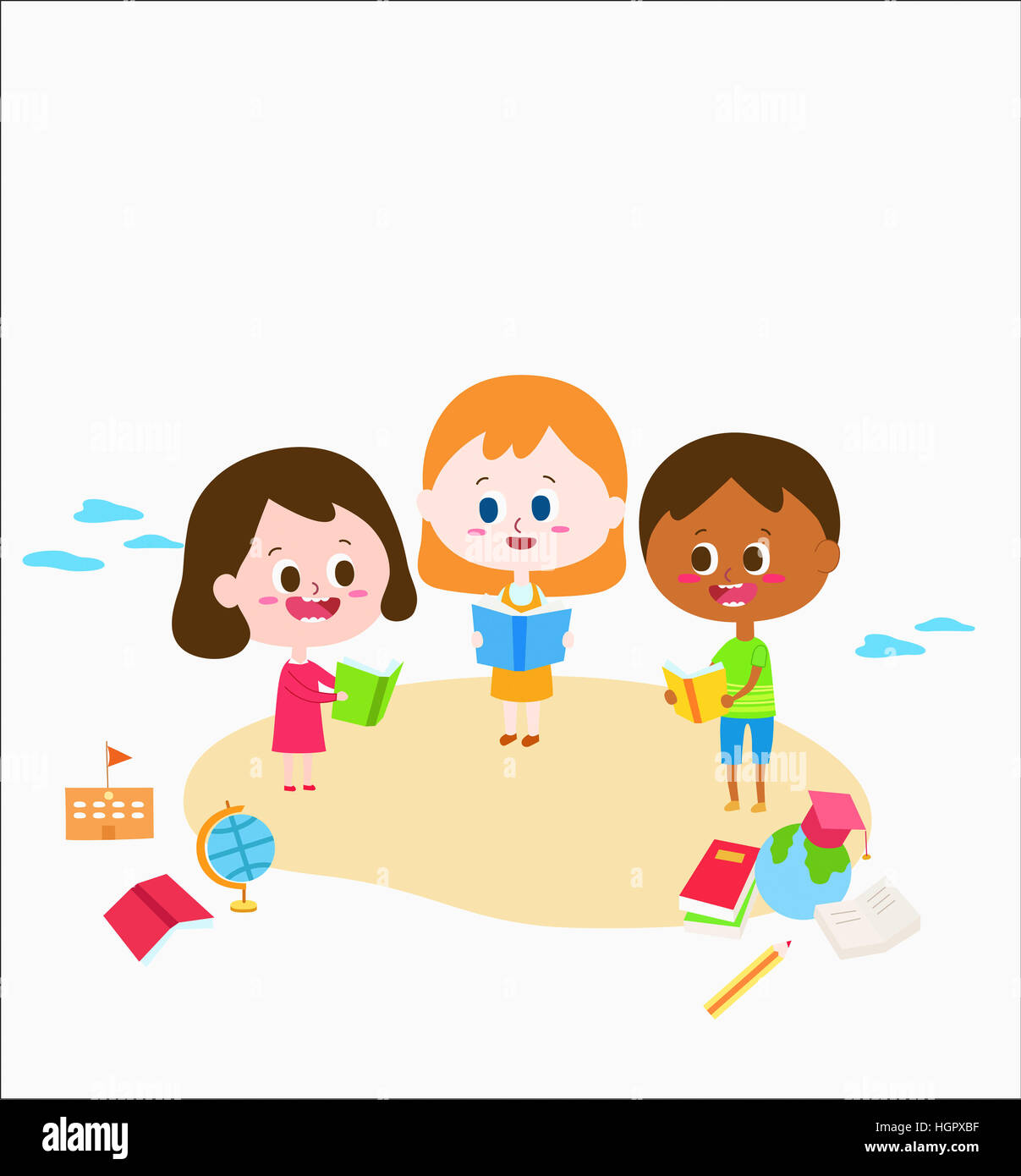 Illustration representing multicultural education Stock Photo - Alamy