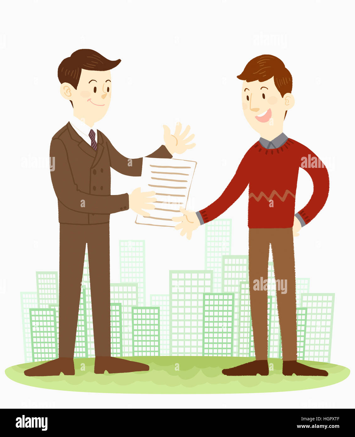 Two smiling business men Stock Photo - Alamy